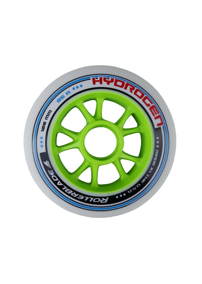 Rollerblade hydrogen (set van 8 wielen) - 100 mm 85A - groene kern ...